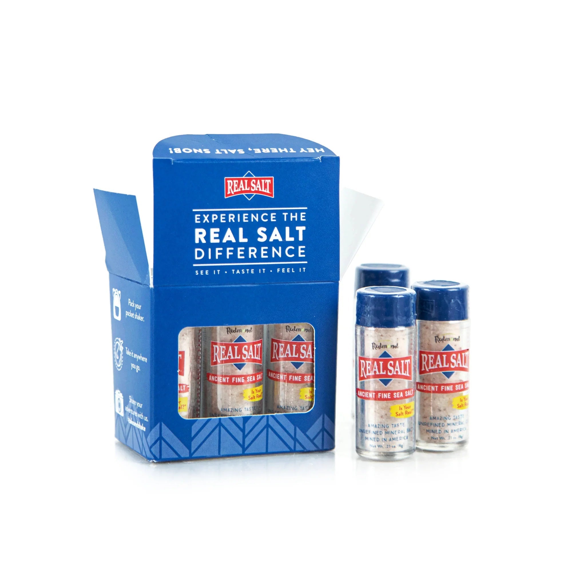Buy Redmond Real Salt Pocket Shaker 6 Pack Online @ Yo Keto Australia