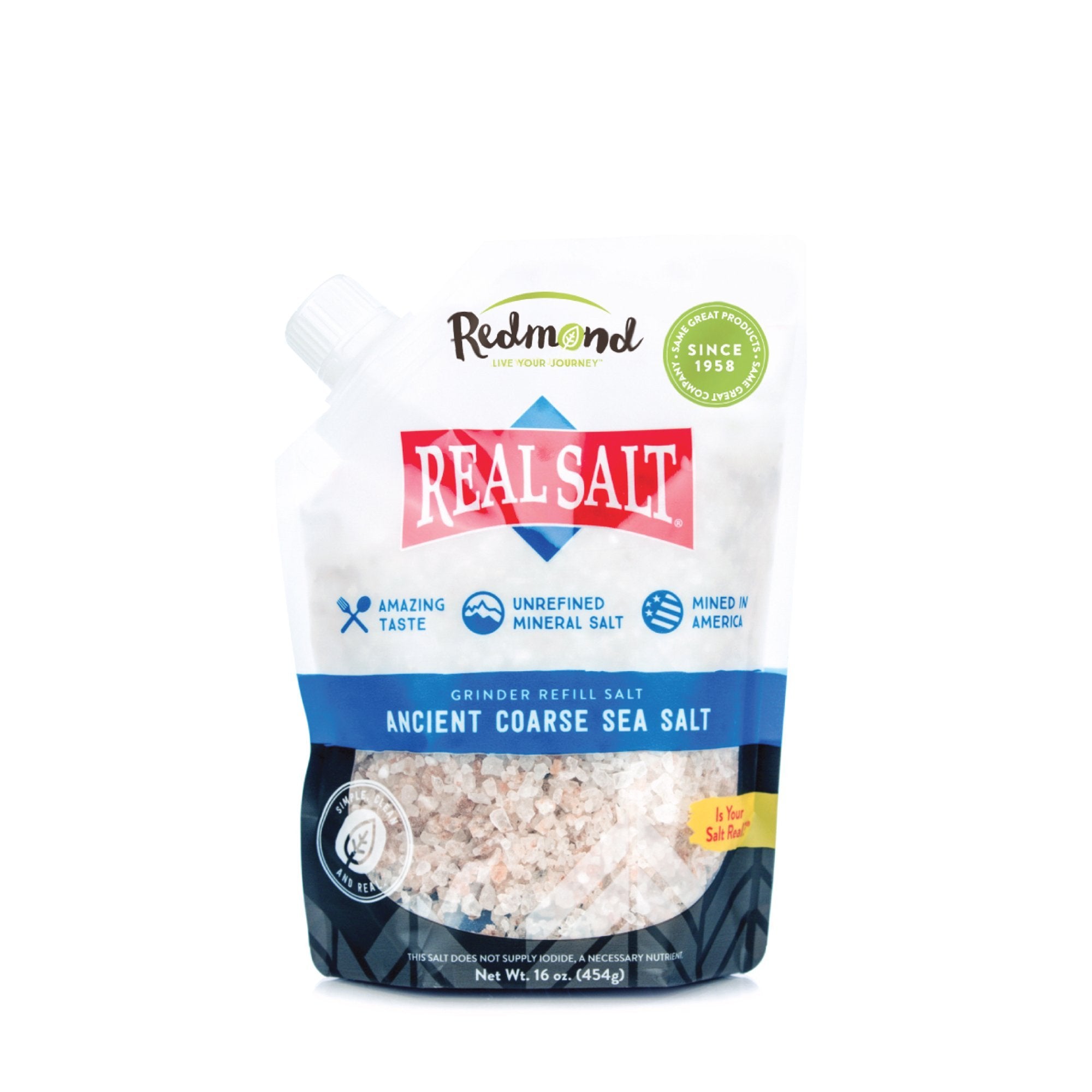Buy Redmond Real Coarse Salt 454g Refill Online @ Yo Keto Australia